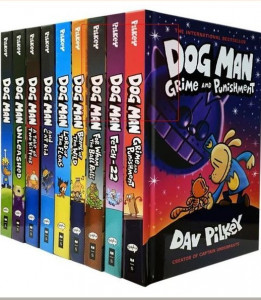 Dog Man Series 10 Books Collection Set by Dav Pilkey | Carte