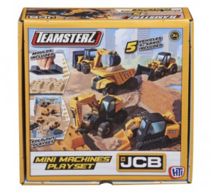 JCB MINI MACHINES Playset with sand and 5 cars 1417259 | Birotica