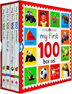 My First 100 Board Book Box Set (4 Books): First 100 Words / Numbers ...