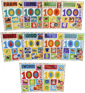 My First 100 Words Home Learning Sticker Activity 10 Books Set | Carte